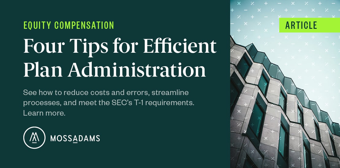 Operational Efficiency in Equity Plan Administration